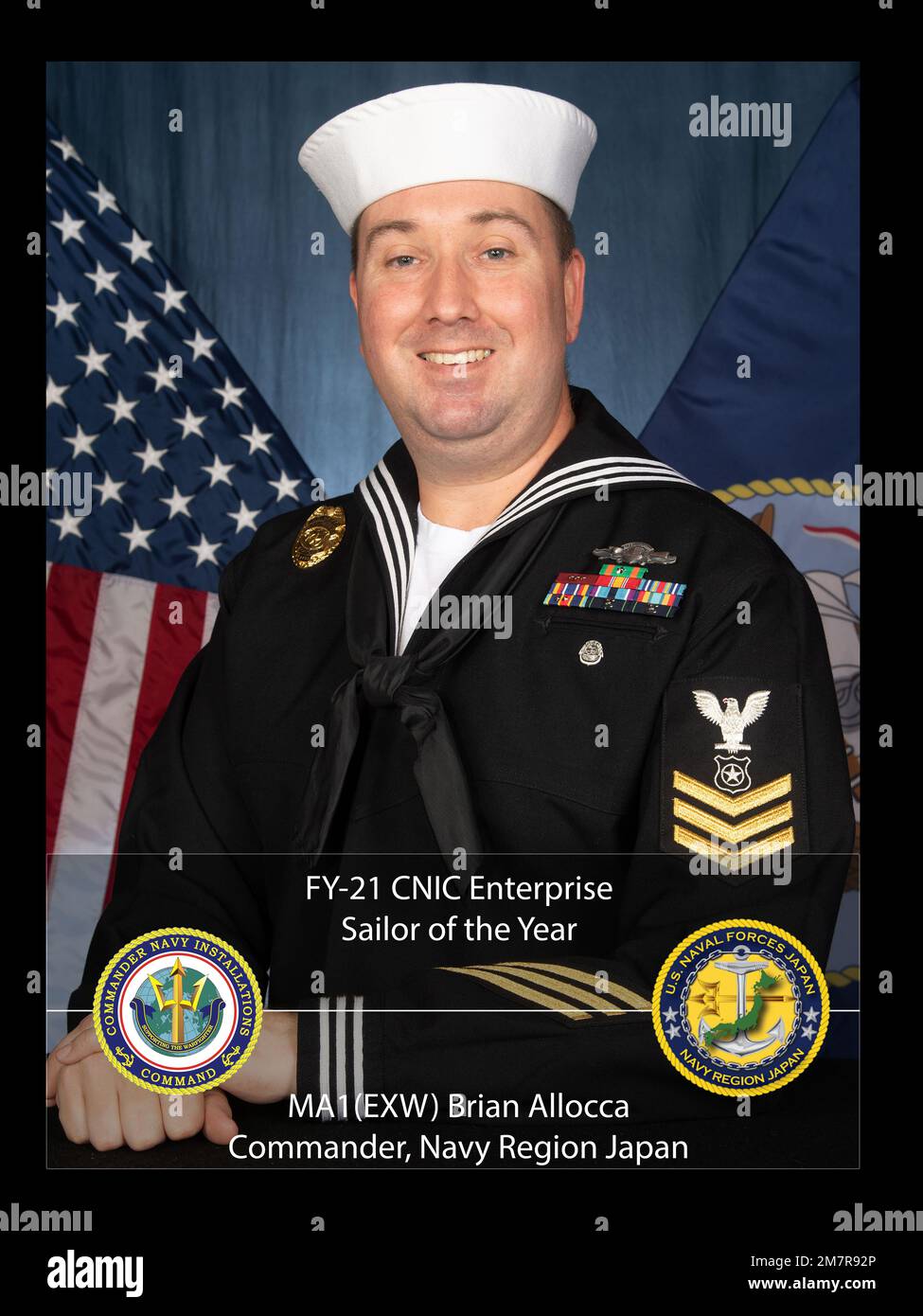 Graphic portrait of Master-at-Arms 1st Class Brian Allocca, from ...