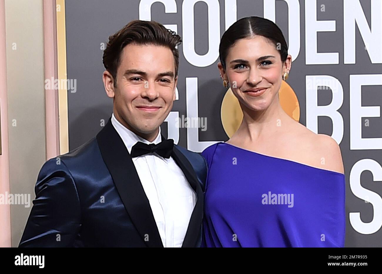 Cody Ko, left, and Kelsey Kreppel arrive at the 80th annual Golden ...