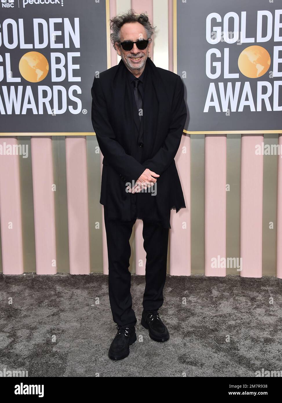 Tim Burton arrives at the 80th annual Golden Globe Awards at the ...