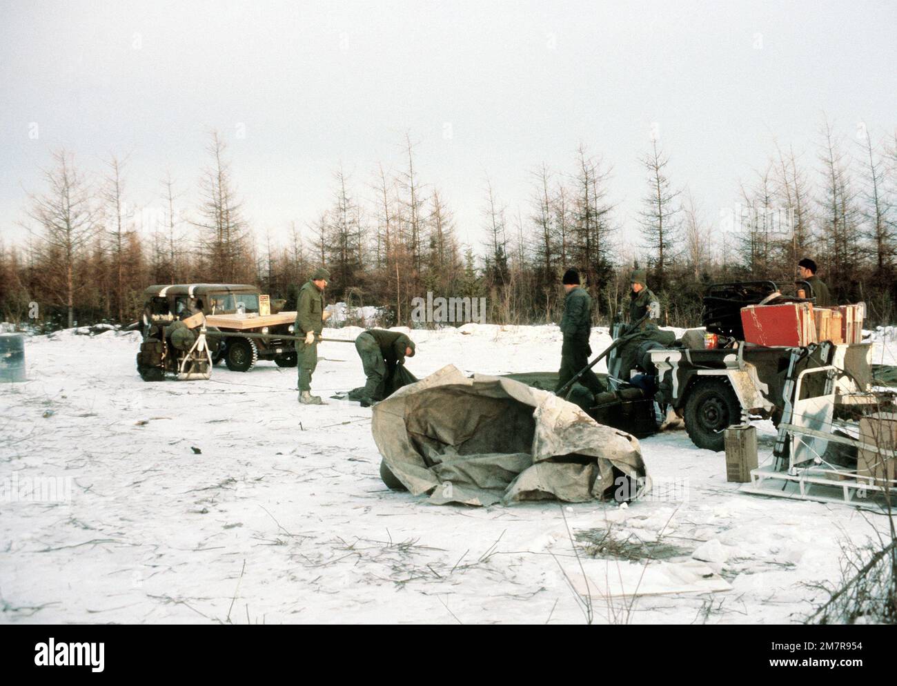 Combat controllers arrive to set up camp during exercise Brim Frost ...