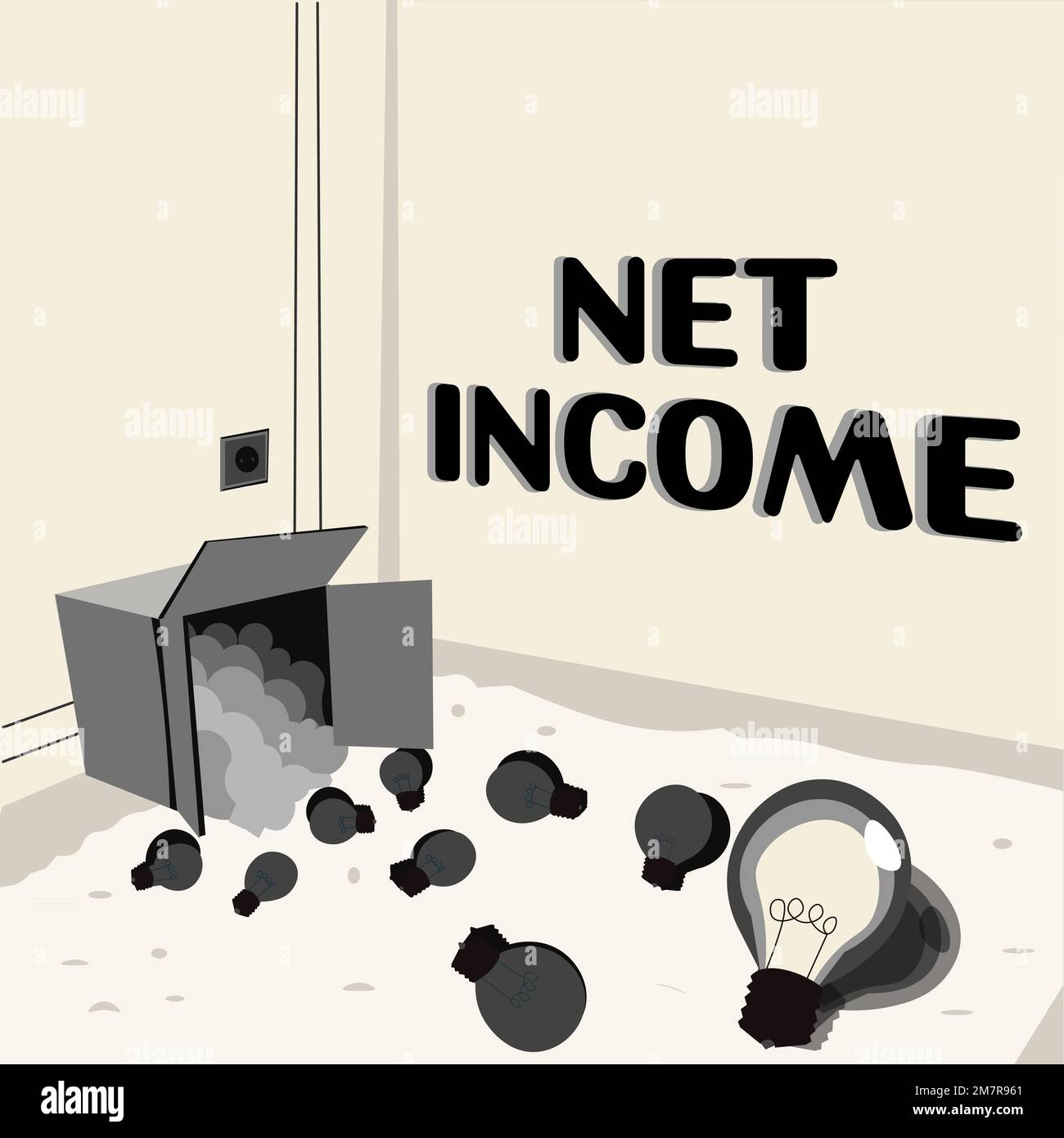 Sign displaying Net Income. Business approach the gross income ...