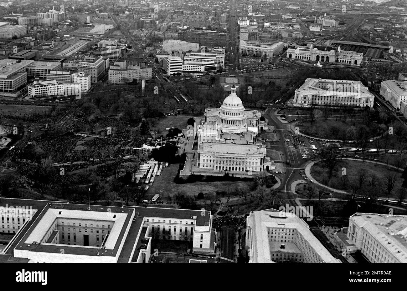 Us capitol building washington aerial Black and White Stock Photos ...