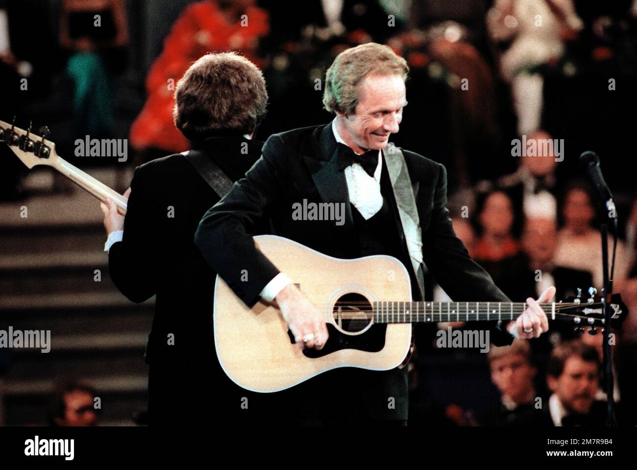 Country singer Mel Tillis and his group performs for the honored guests during the gala ...
