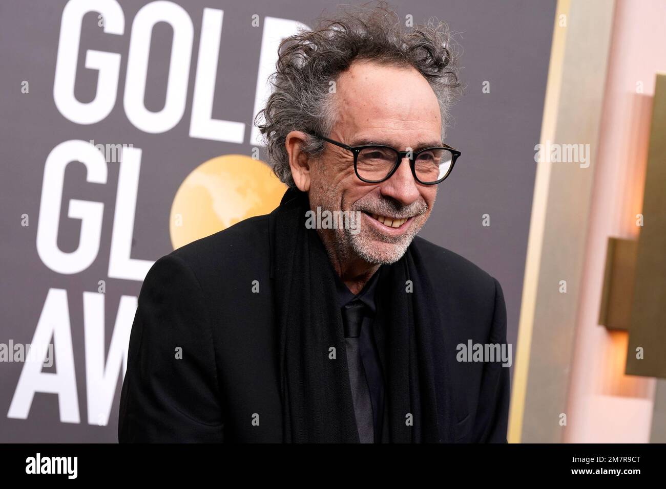 Tim Burton arrives at the 80th annual Golden Globe Awards at the ...