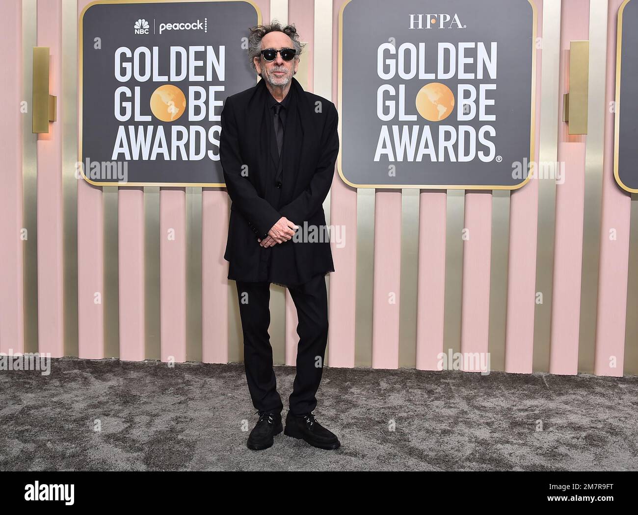 Tim Burton arrives at the 80th annual Golden Globe Awards at the ...