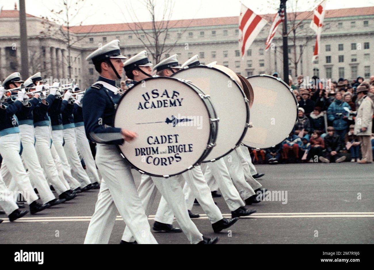 The United States Air Force Academy Cadet Drum and Bugle Corps march ...