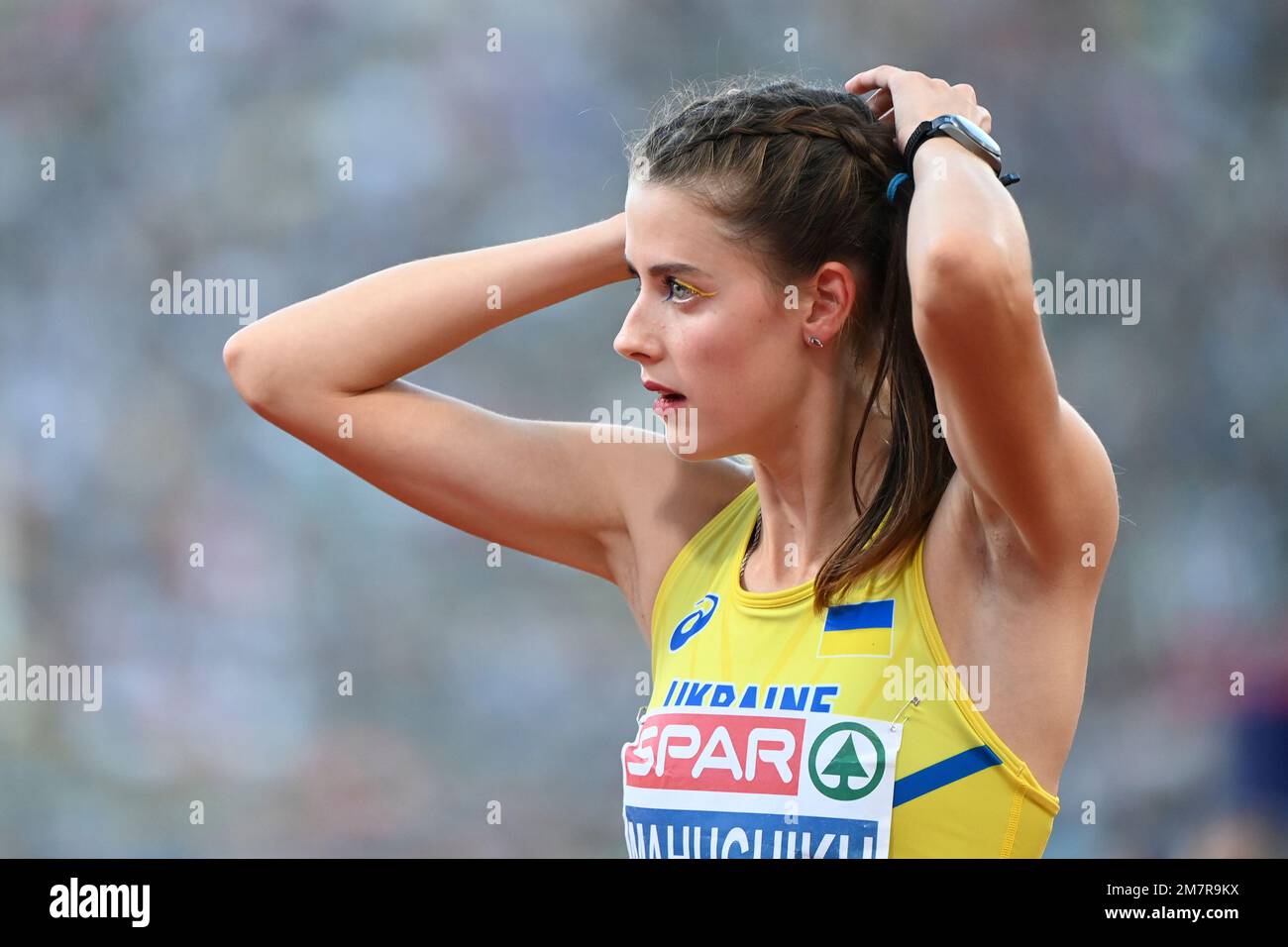 Yaroslava Mahuchikh (Ukraine). High Jump women. European Championships ...