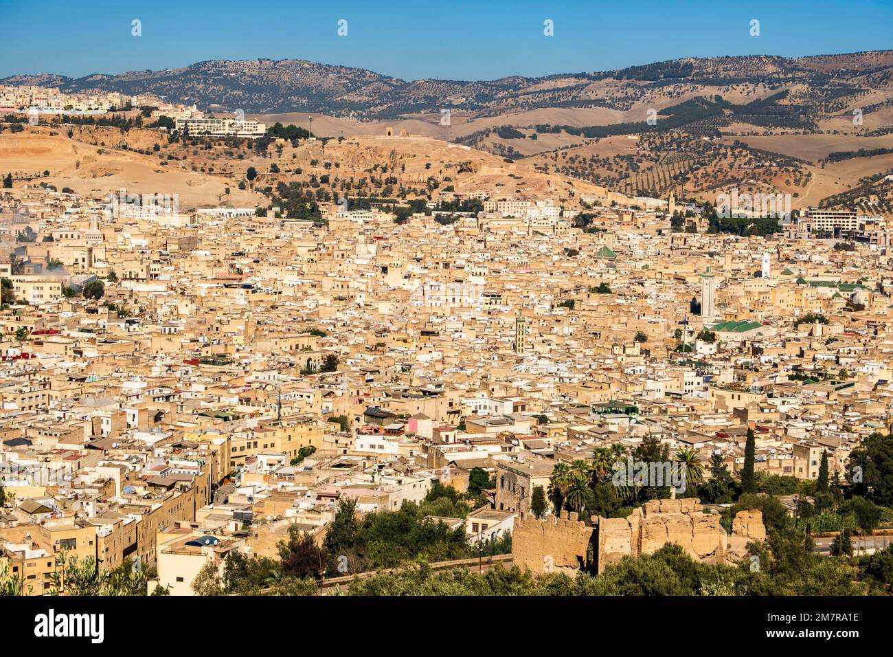 Beautiful cityscape of Arabic medina in Fez, Morocco, North Africa ...