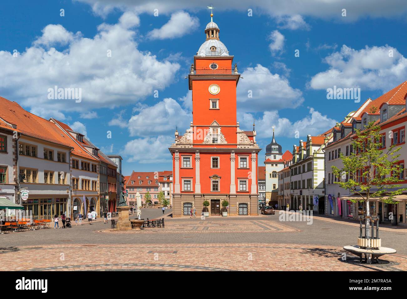 Main Market Square with Town Hall, Gotha, Thuringian Basin, Thuringia ...