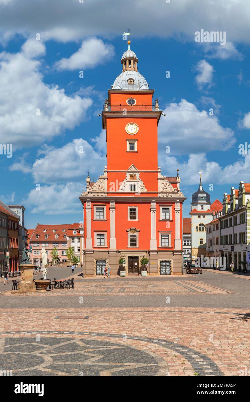 Main Market Square with Town Hall, Gotha, Thuringian Basin, Thuringia ...