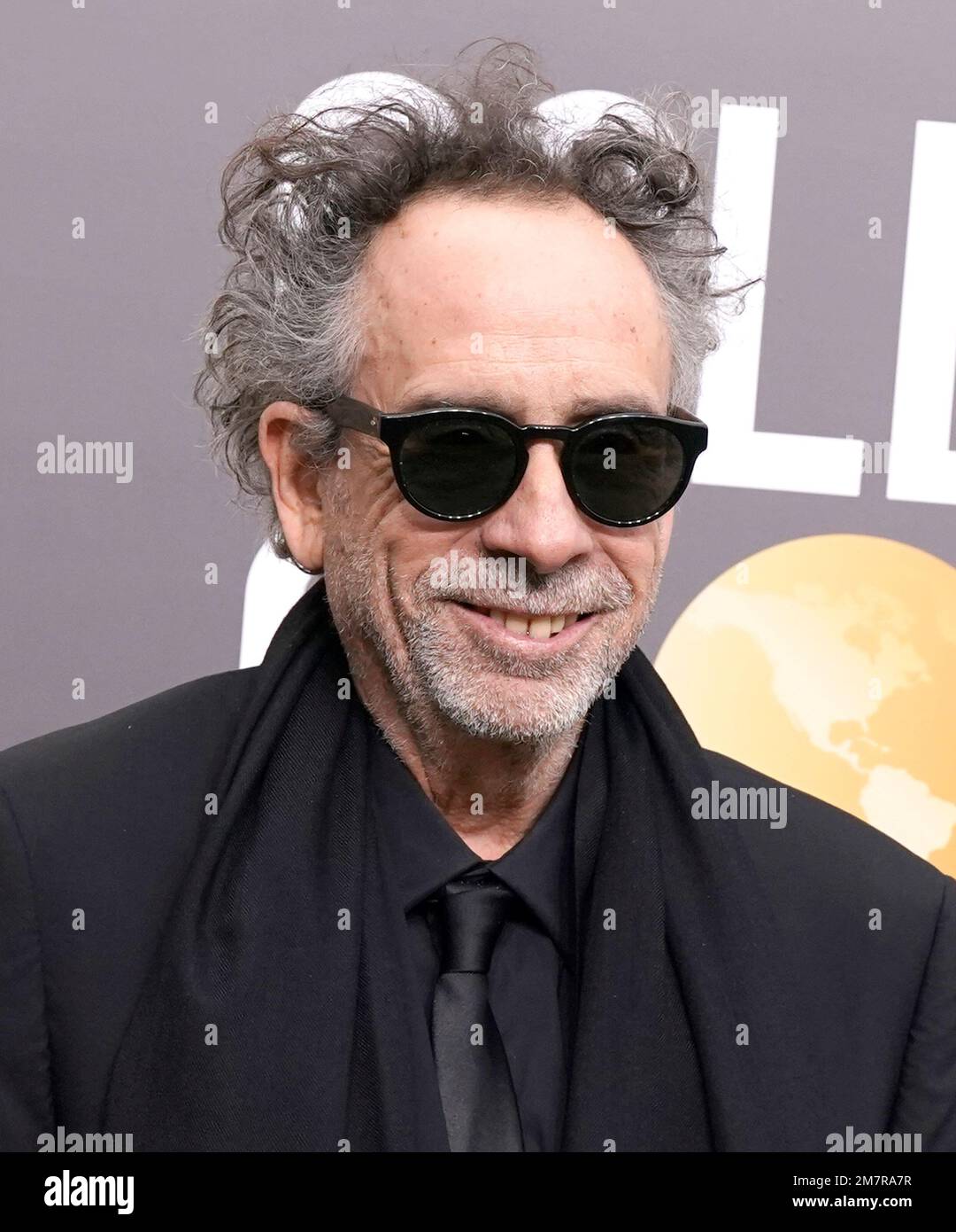 Tim Burton arrives at the 80th annual Golden Globe Awards at the ...
