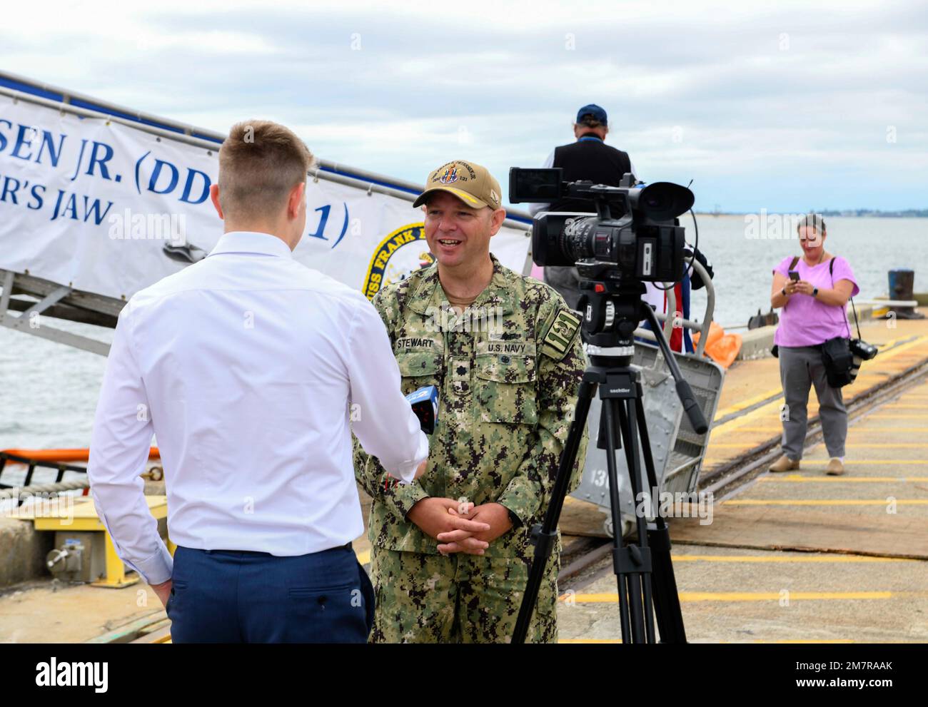 Cmdr. Chad Stewart, executive officer of the Arleigh Burke-class ...
