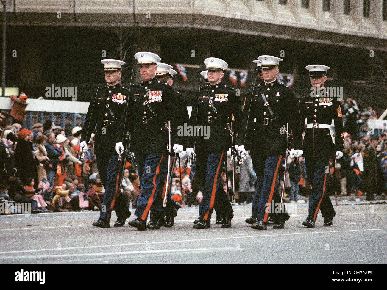COL F. L. Loving, commanding officer, leads the officers and staff of ...