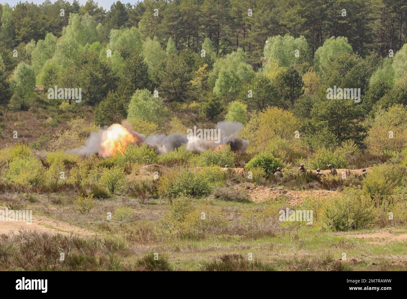U.S. Soldiers assigned to the 588th Brigade Engineer Battalion, 3rd ...