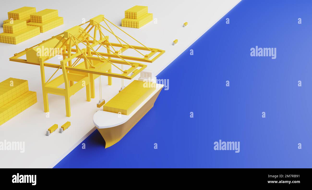 Container Shipping Terminals. shipping ports logistics landing page. 3d ... Container Shipping Terminals. shipping ports logistics landing page. 3d ...