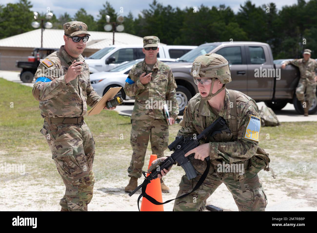 Spc. Keenan Baxter, an indirect fire infantryman with the 1st Battalion of Headquarters ...
