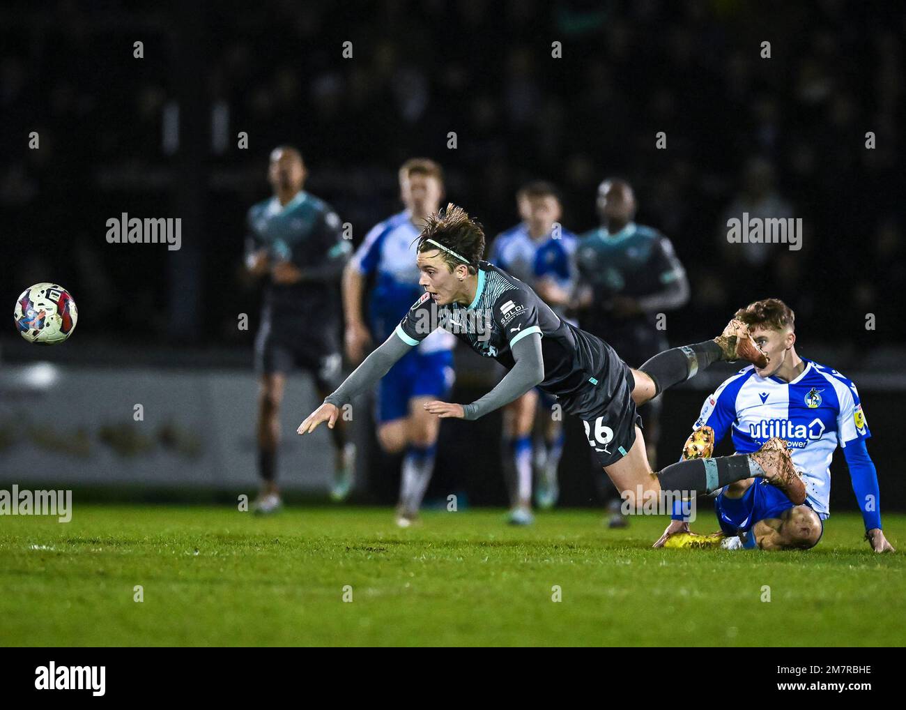 Bristol, UK. 10th Jan, 2023. Plymouth Argyle midfielder Callum Wright ...