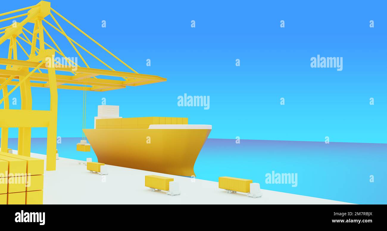 Container Shipping Terminals. shipping ports logistics landing page. 3d ... Container Shipping Terminals. shipping ports logistics landing page. 3d ...