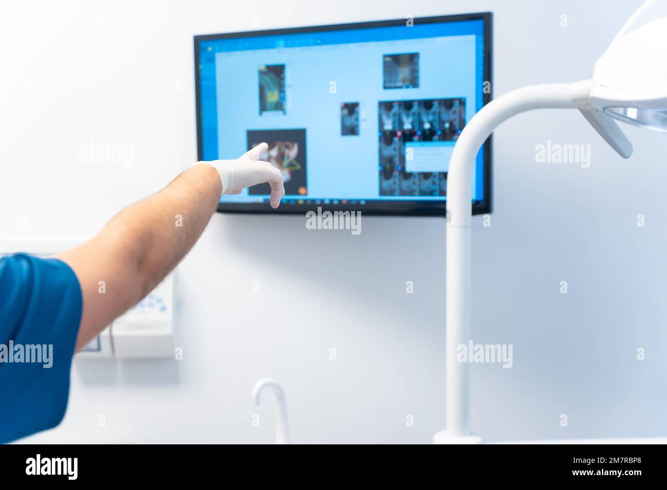 Dental clinic, routine annual medical check-up of a young woman ...