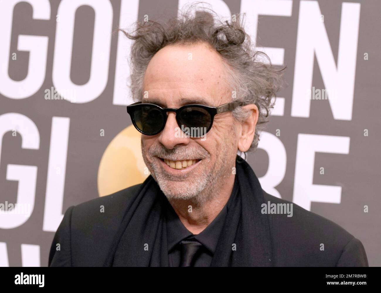 Tim Burton arrives at the 80th annual Golden Globe Awards at the ...