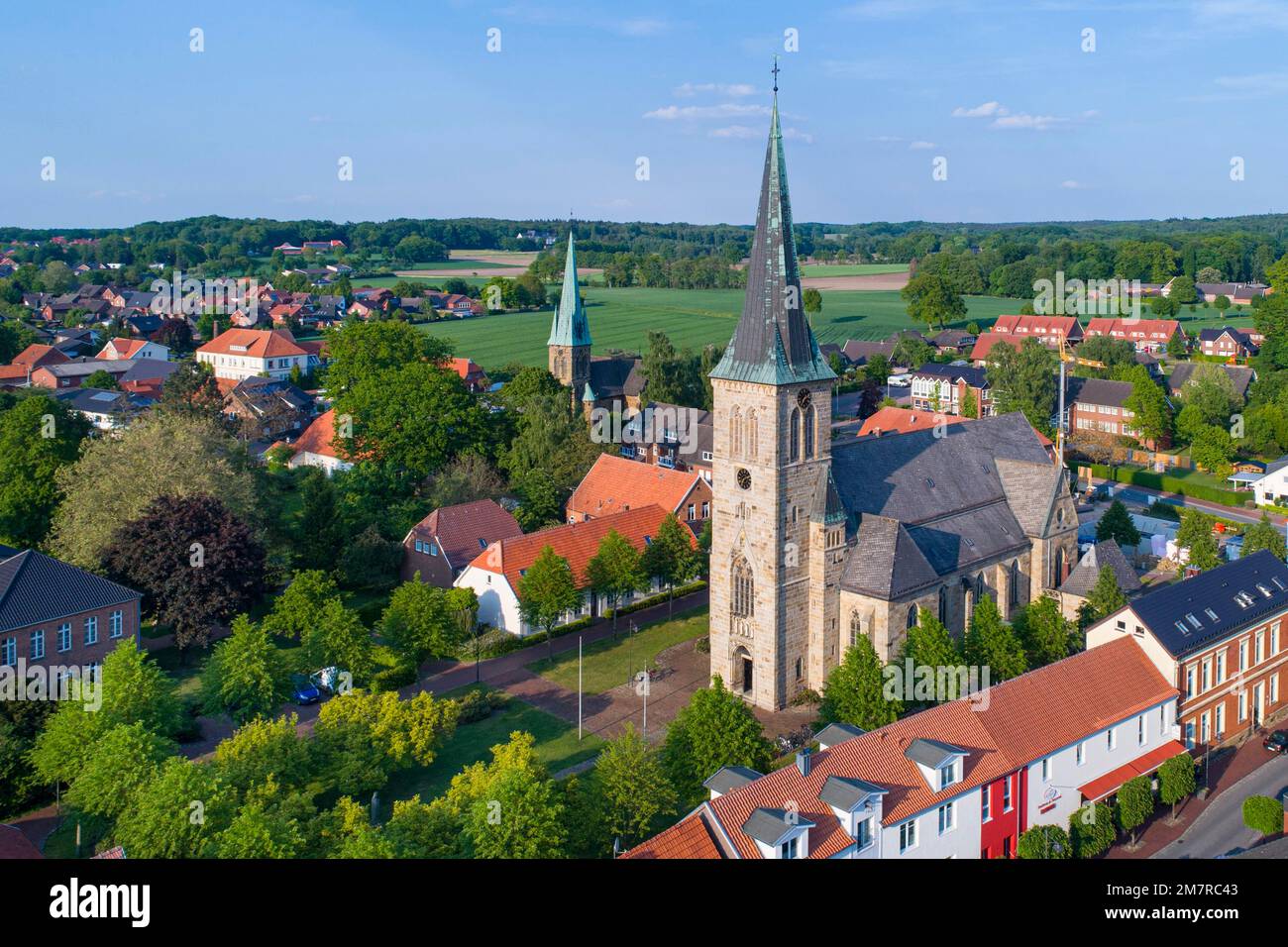 Aerial view of St. Boniface Church, Neuenkirchen-Voerden, Catholic ...