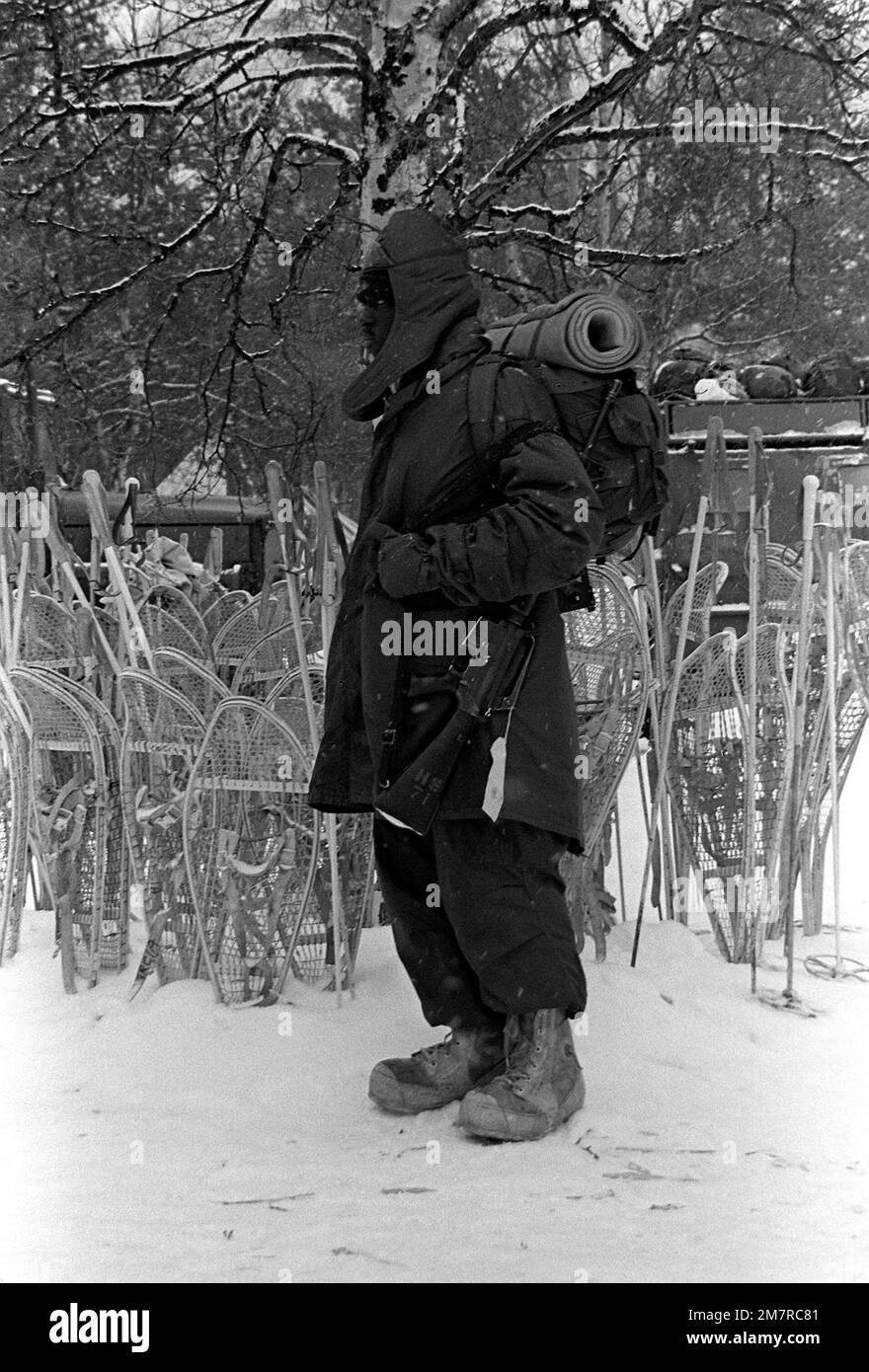 Dressed for cold weather Black and White Stock Photos & Images - Alamy