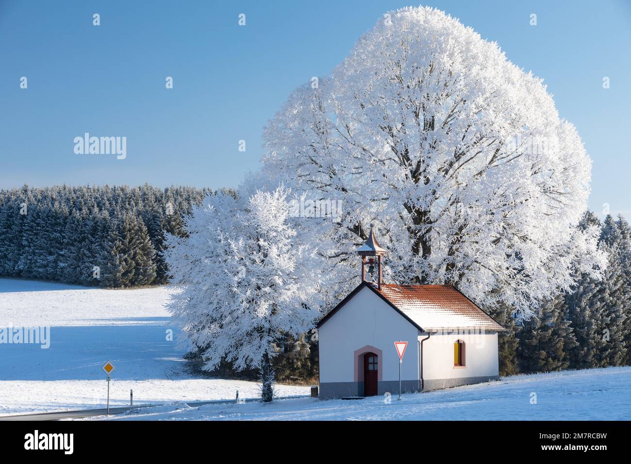 Chapel in the forest in winter hi-res stock photography and images - Alamy