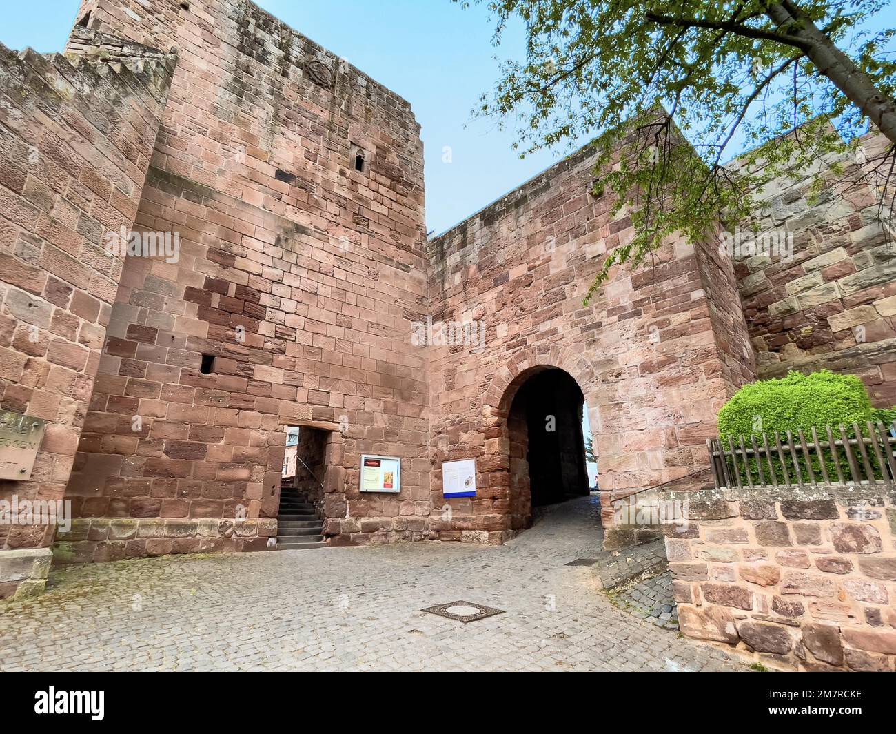 View from historical small outer castle courtyard Zwinger to inner ...