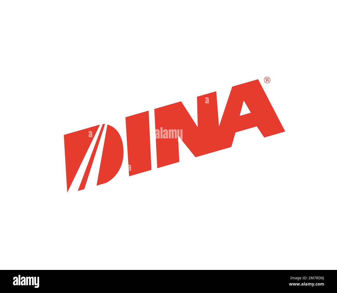 DINA S. A. rotated logo, white background Stock Photo - Alamy