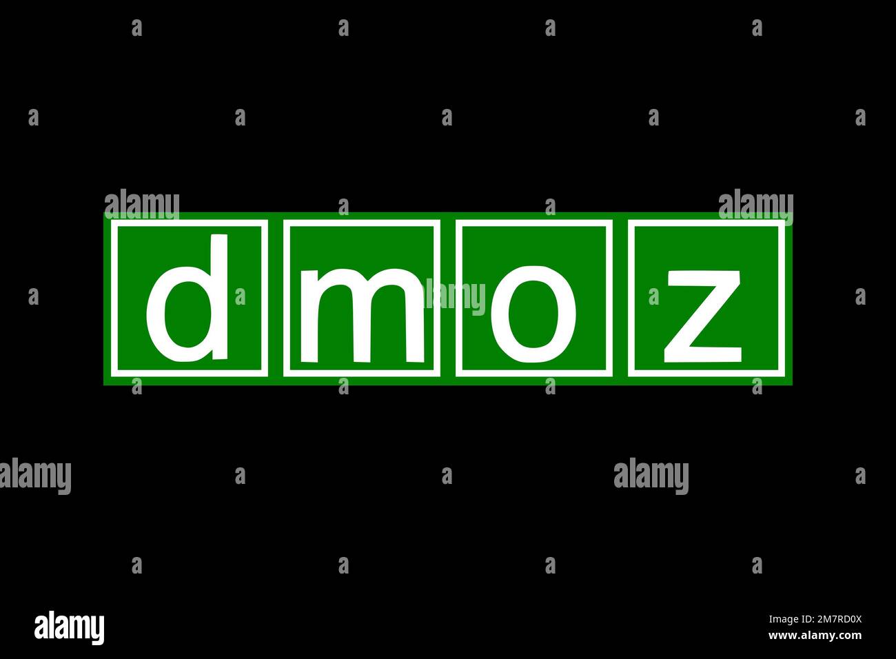 DMOZ, Logo, Black background Stock Photo - Alamy
