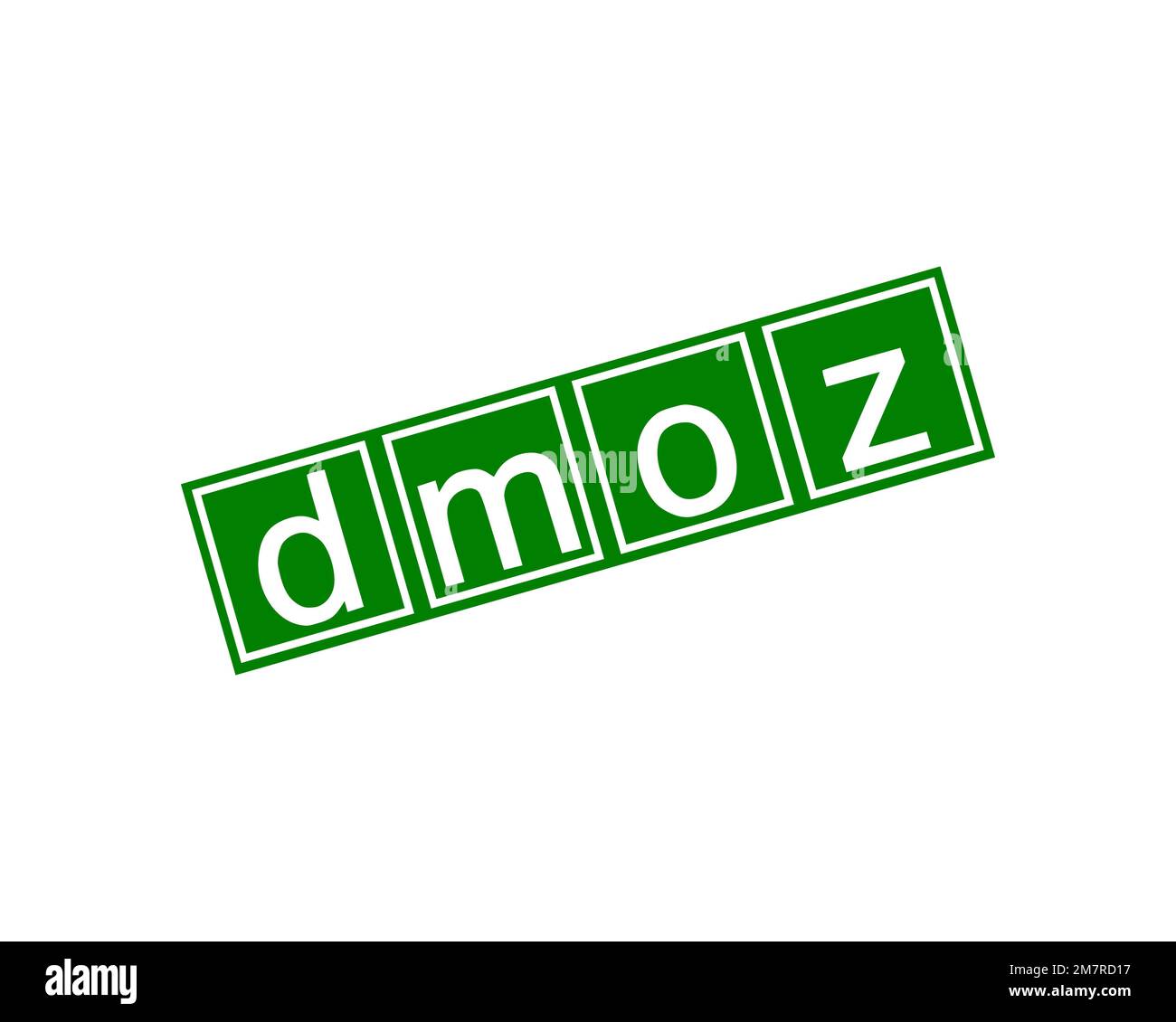 DMOZ, rotated logo, white background Stock Photo - Alamy