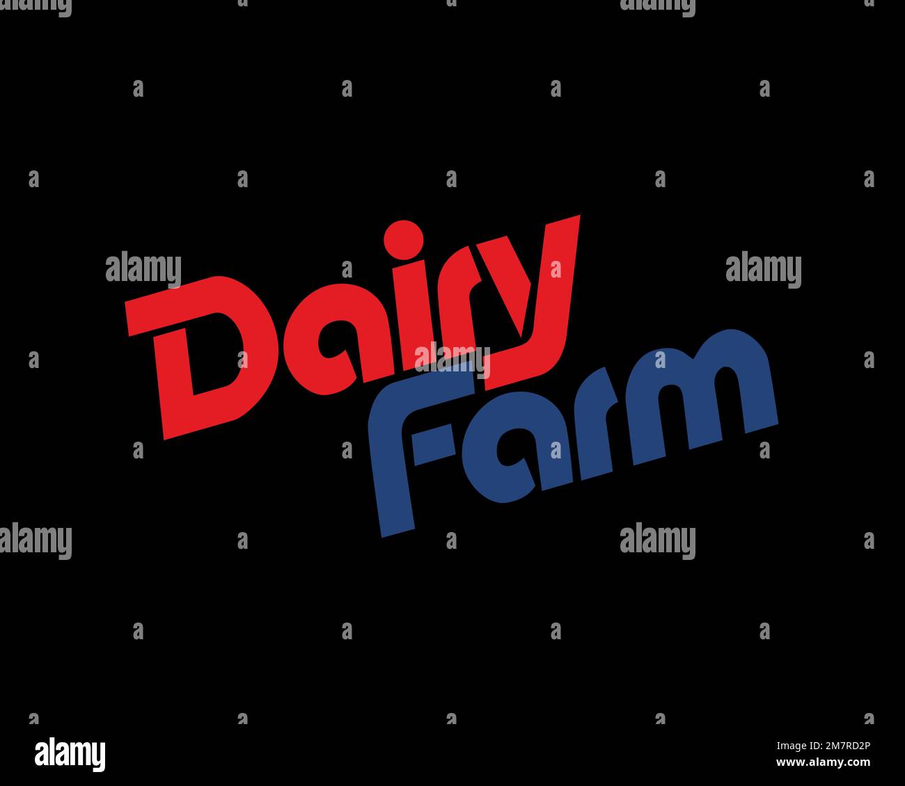 Dairy Farm International Holdings, rotated logo, black background Stock ...