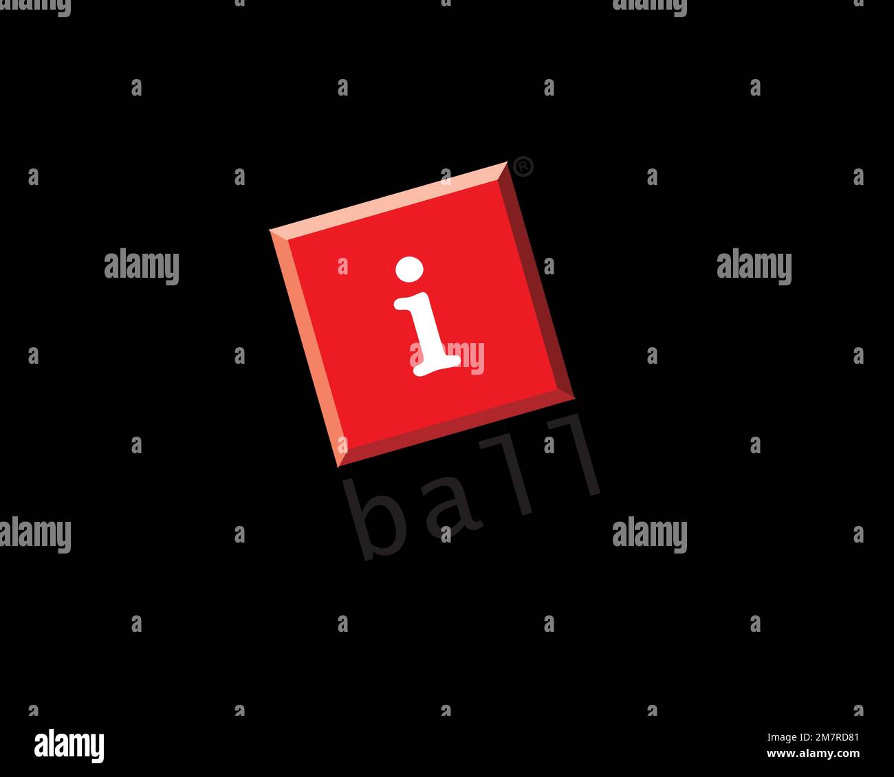 IBall company, rotated logo, black background Stock Photo - Alamy