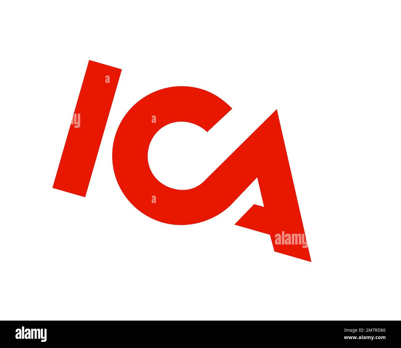 ICA groups, rotated logo, white background B Stock Photo - Alamy
