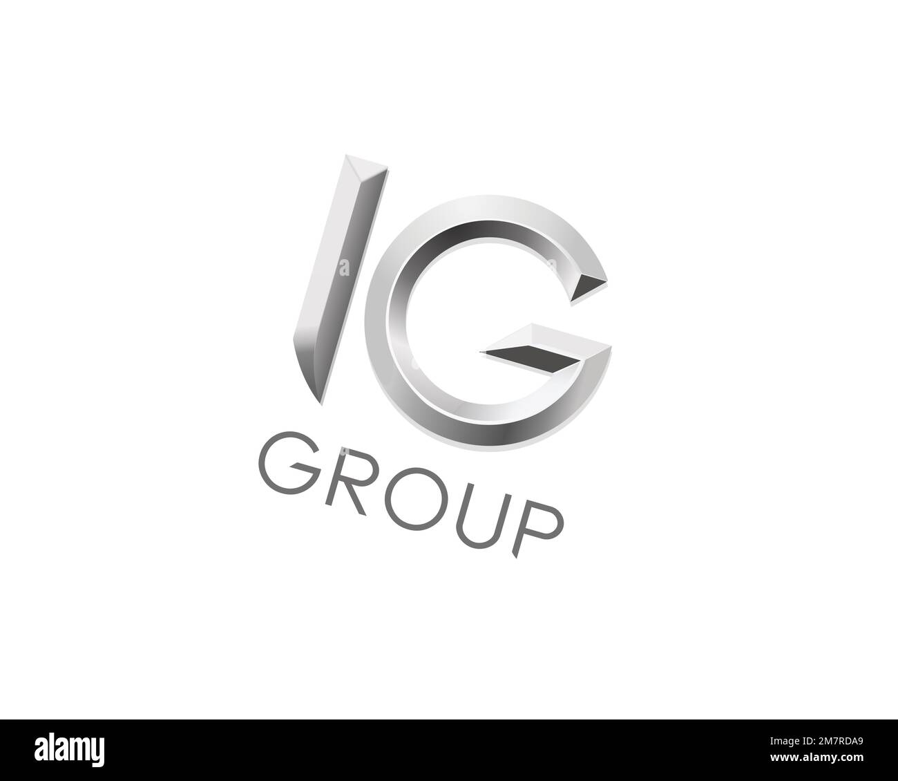 IG Group, rotated logo, white background B Stock Photo - Alamy