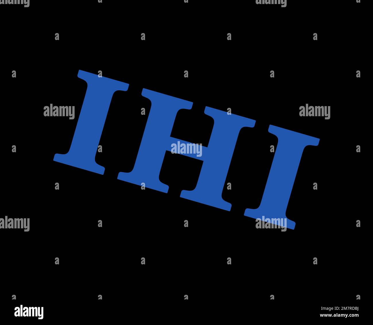 IHI Corporation, Rotated Logo, Black Background B Stock Photo - Alamy