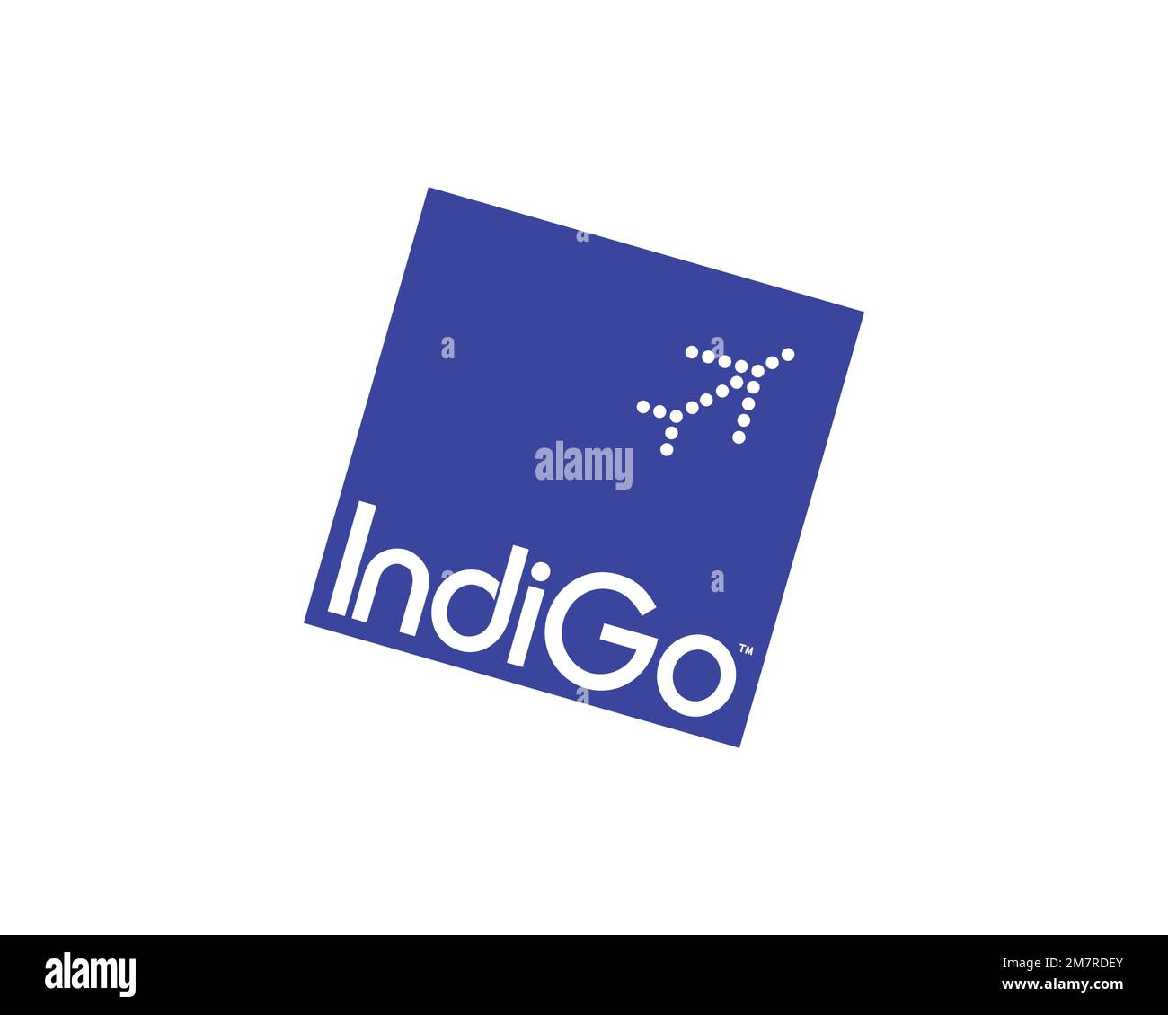 IndiGo, rotated logo, white background B Stock Photo - Alamy