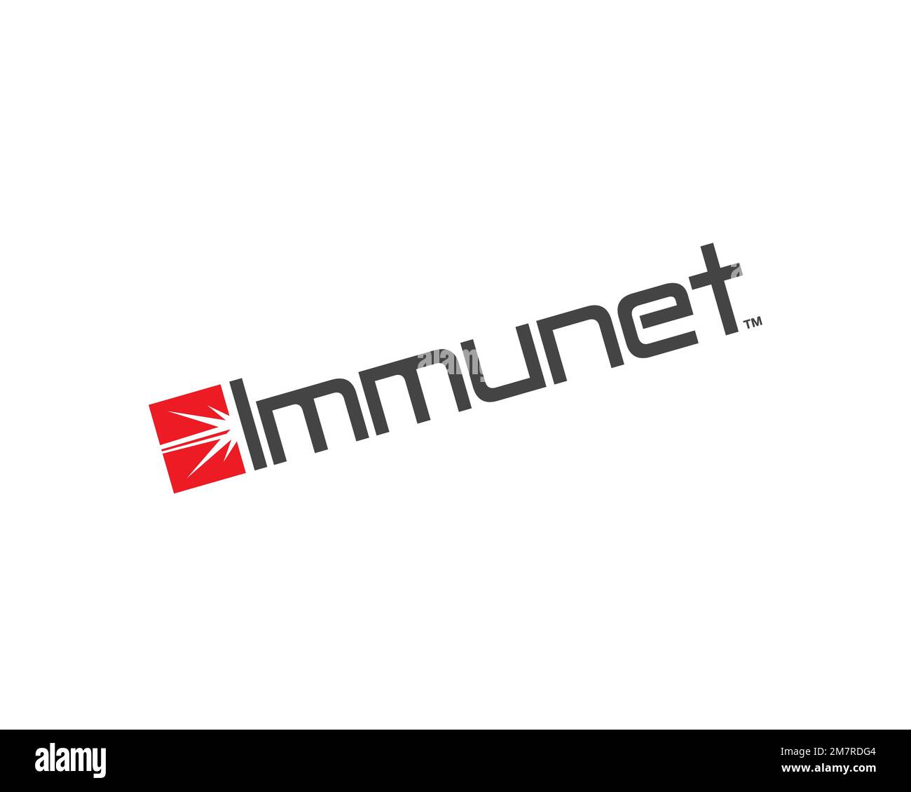 Immunet, rotated logo, white background Stock Photo - Alamy
