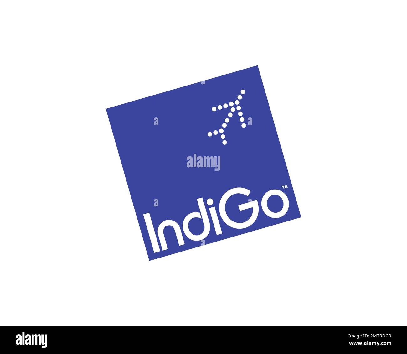 IndiGo, rotated logo, white background Stock Photo - Alamy