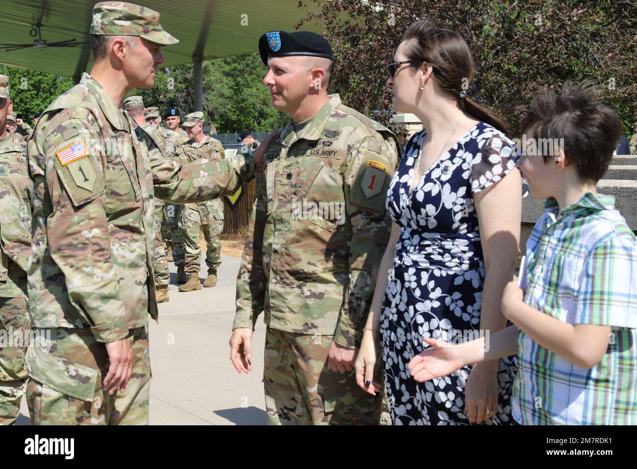 U.S. Army Maj. Gen. John V. Meyer III, the Commanding General of the 1st Infantry Division and ...