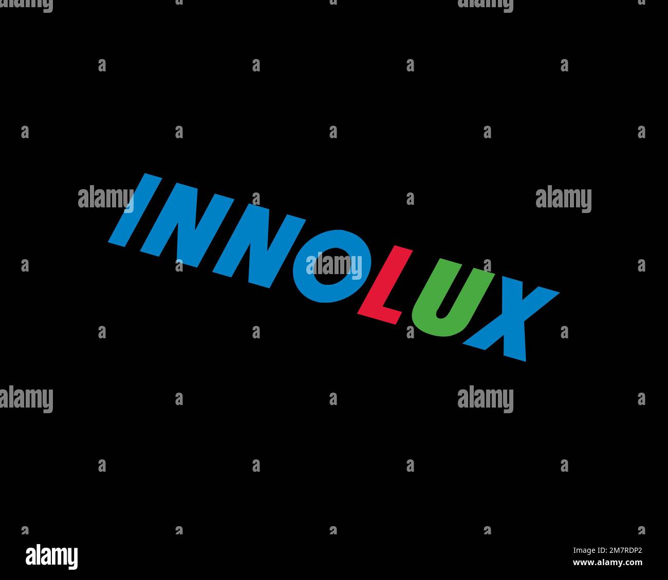 InnoLux Corporation, rotated logo, black background B Stock Photo - Alamy
