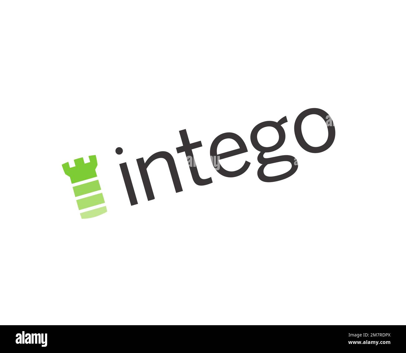 Intego, rotated logo, white background Stock Photo - Alamy