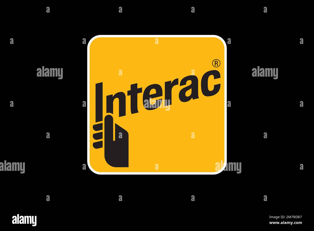 Interac, Logo, Black background Stock Photo - Alamy