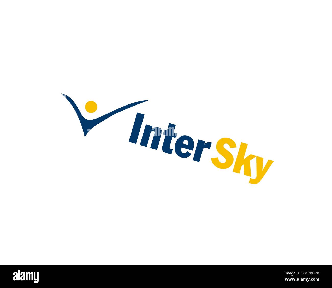 InterSky, rotated logo, white background B Stock Photo - Alamy