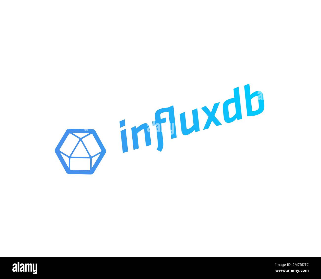 InfluxDB, rotated logo, white background Stock Photo - Alamy