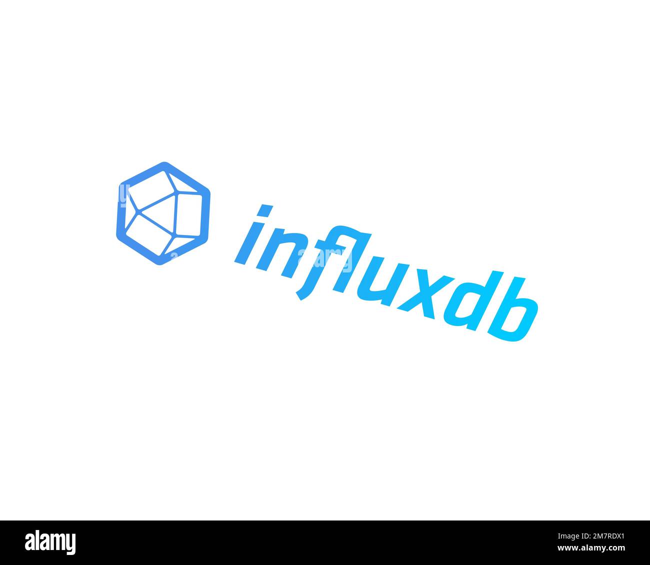 InfluxDB, rotated logo, white background B Stock Photo - Alamy