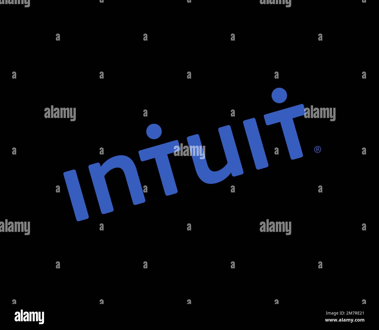 Intuit, rotated logo, black background Stock Photo - Alamy