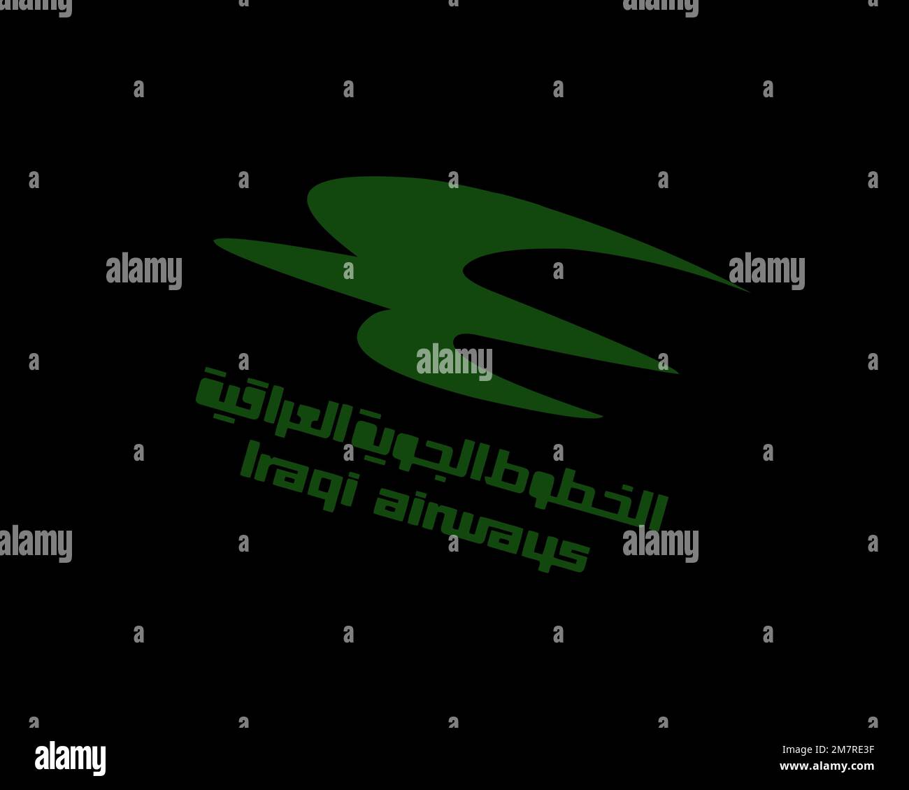 Iraqi Airways, rotated logo, black background B Stock Photo - Alamy