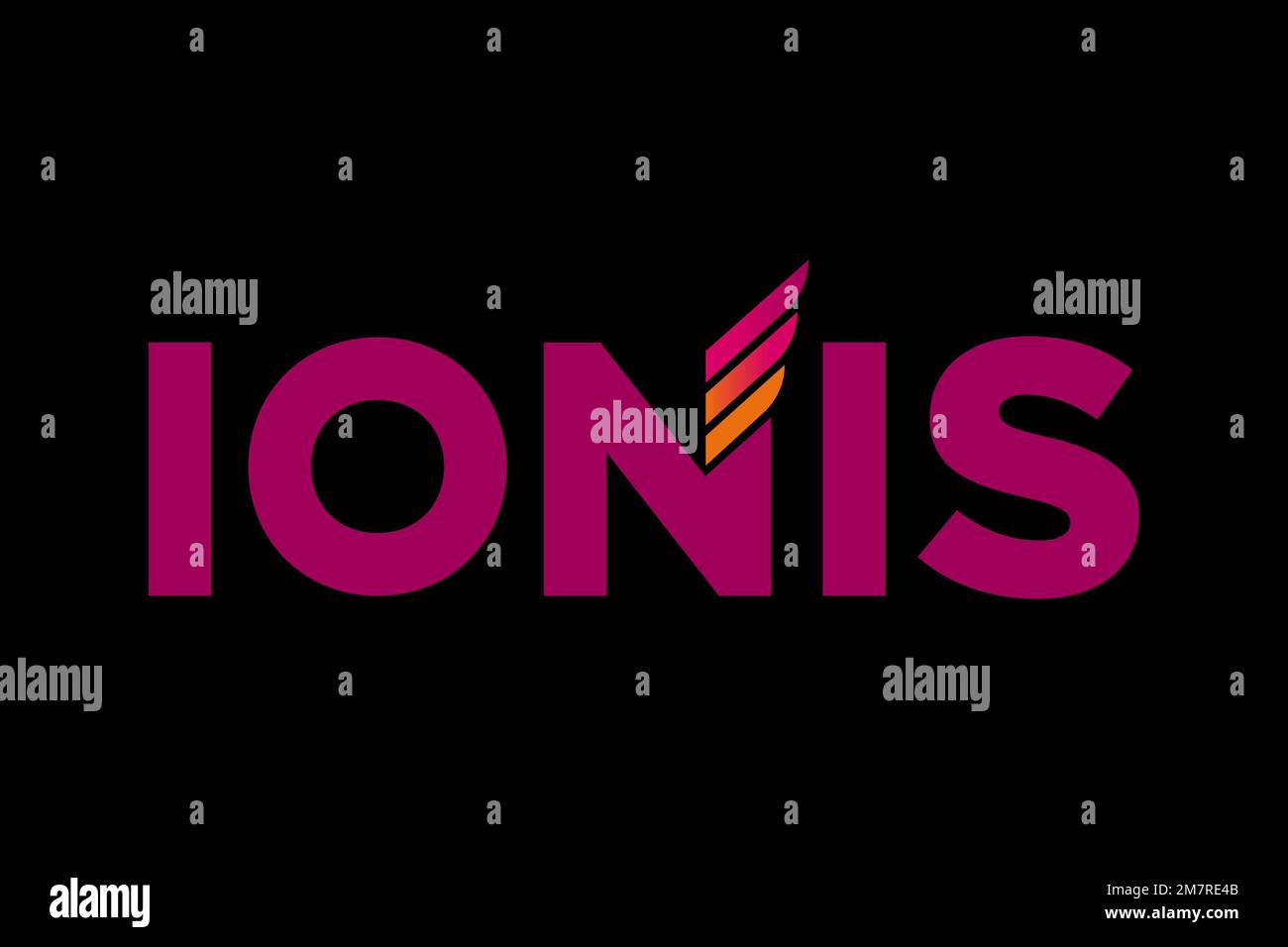 Ionis Pharmaceuticals, Logo, Black background Stock Photo - Alamy