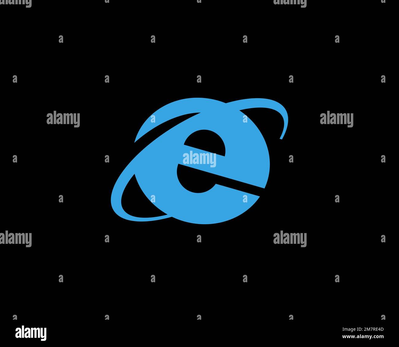 Internet Explorer 5, rotated logo, black background B Stock Photo - Alamy
